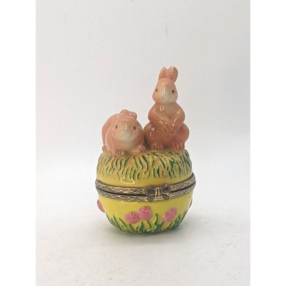 Storage & Organization | Vintage Porcelain Trinket Box Two Bunny ...